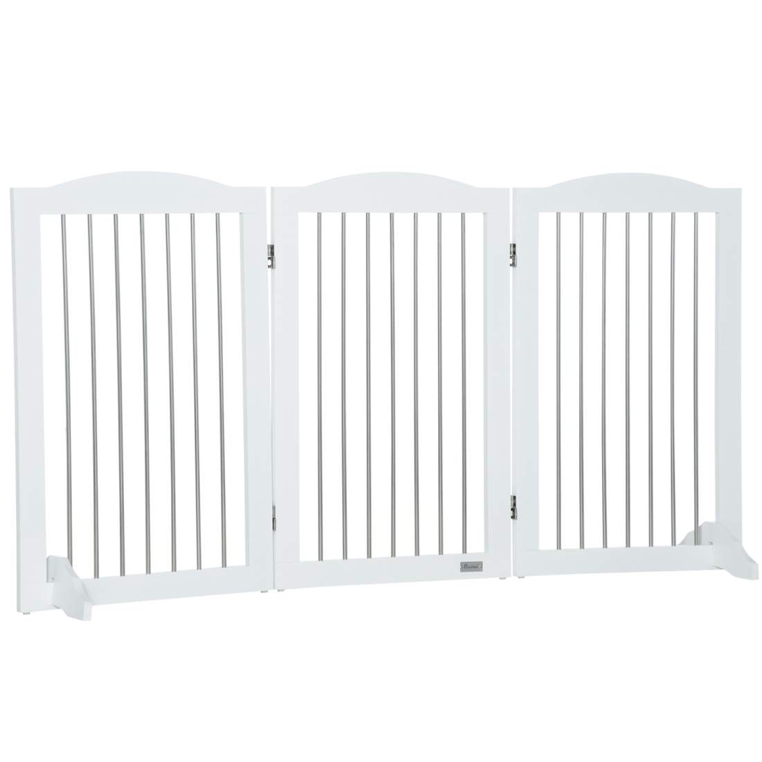 Dog Barrier Door Safety Gate Foldable Dog Gate Stand 3 Panels Stair ...