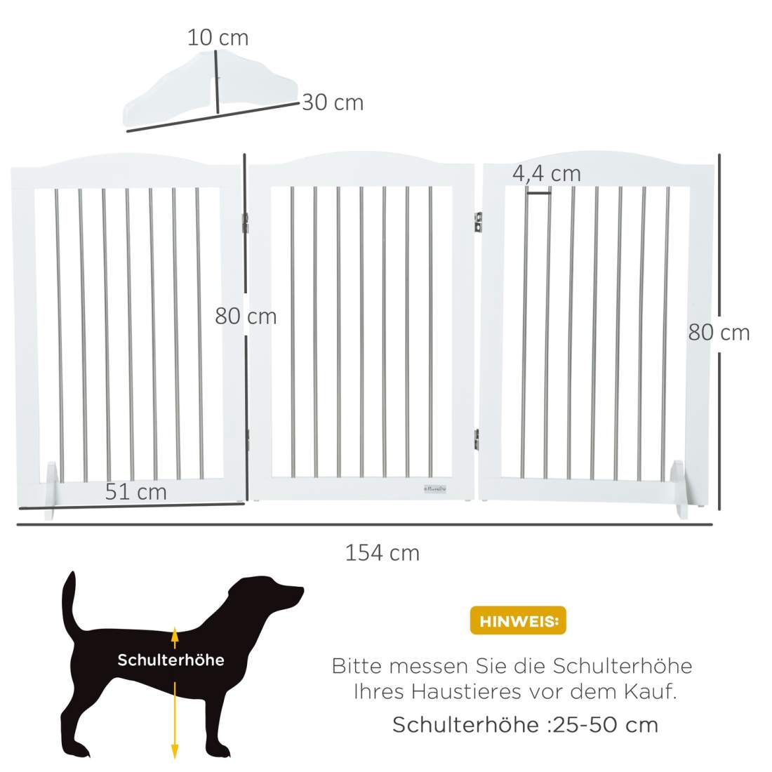 Dog Barrier Door Safety Gate Foldable Dog Gate Stand 3 Panels Stair ...