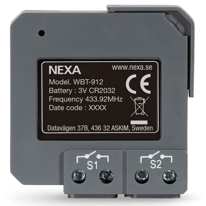 WBT-912 2-channel recessed transmitter