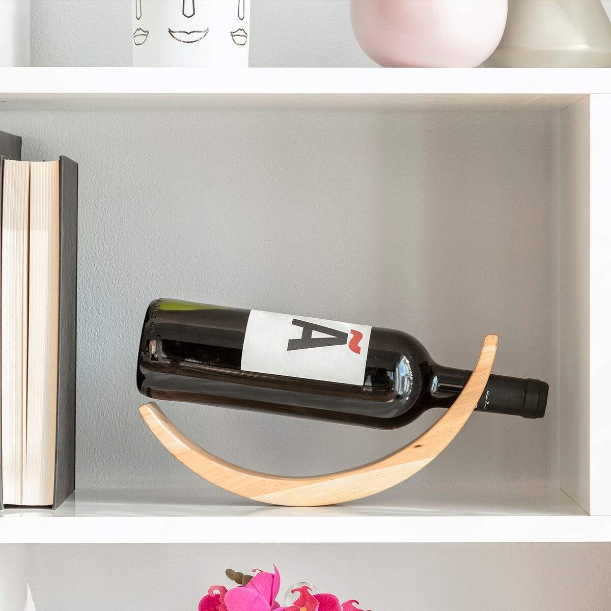 Floating Wooden Wine Rack - Elegant and Eco-friendly Design