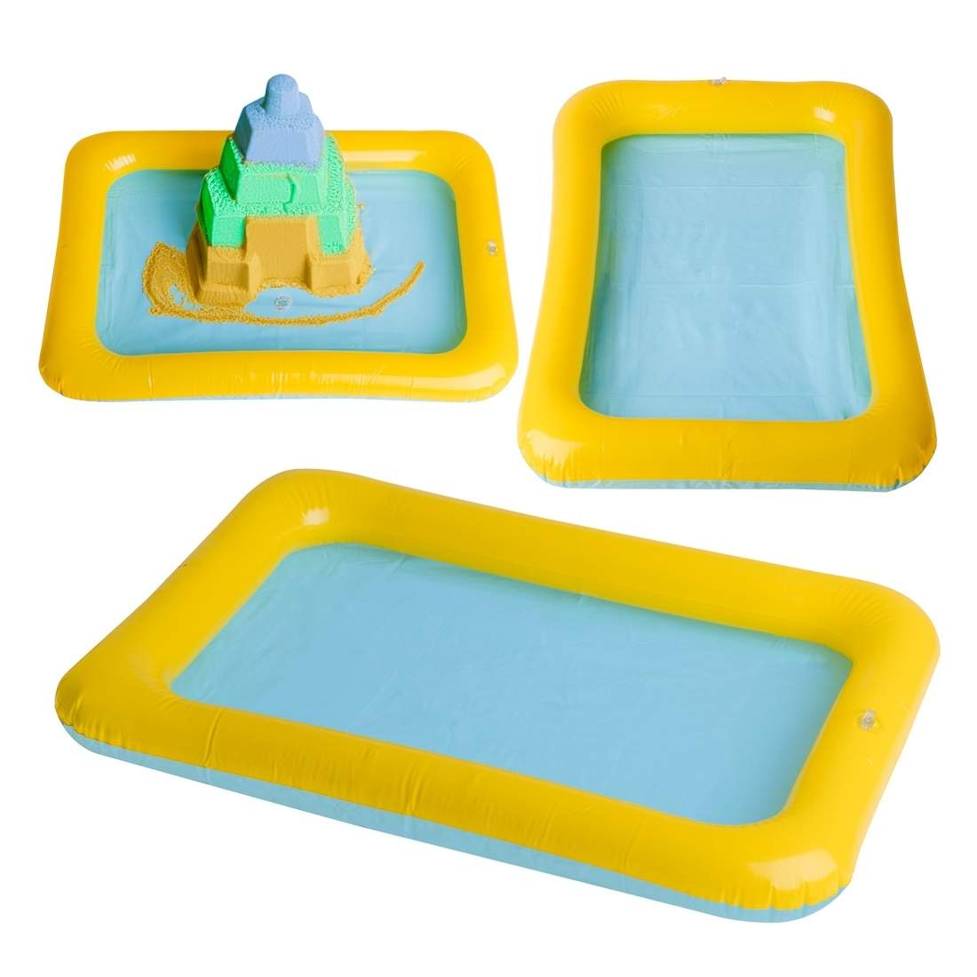 Inflatable sandbox for play, waterproof and reusable