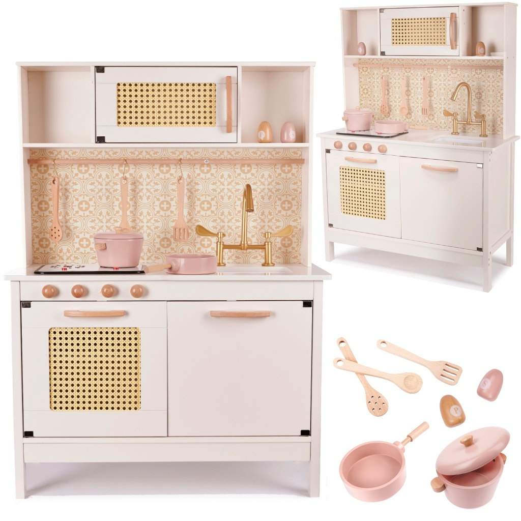 Retro Wooden Kitchen for Children with Accessories