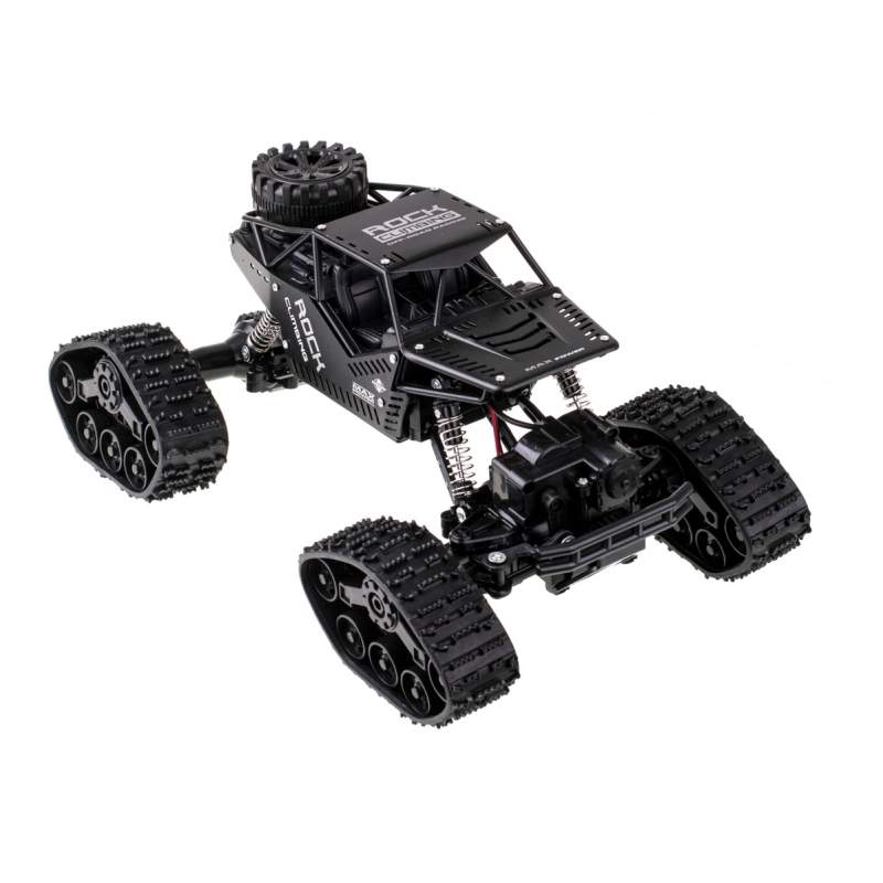 Remote controlled RC Crawler with suspension and non-slip tires