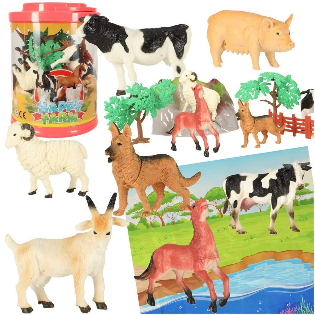 Educational farm animals mat 38x40 cm