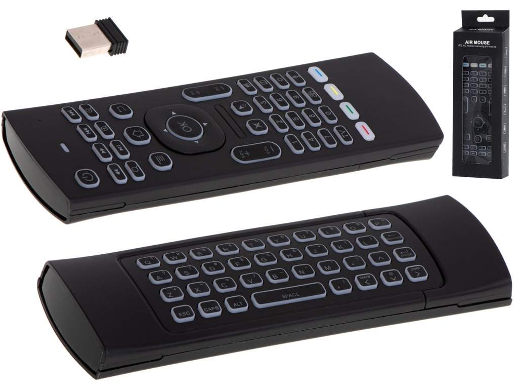 Wireless remote control with QWERTY keyboard