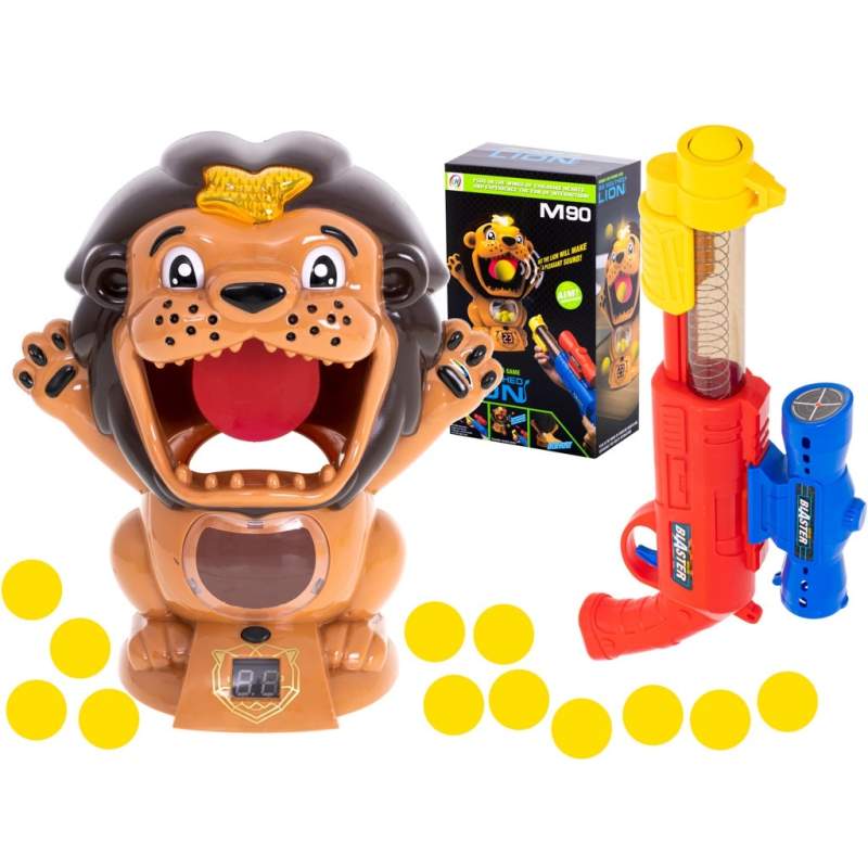 Target shooting set for kids with lion target