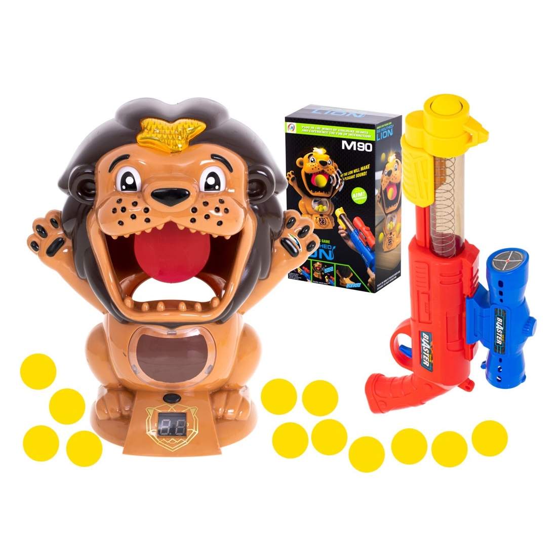 Target shooting set for kids with lion target