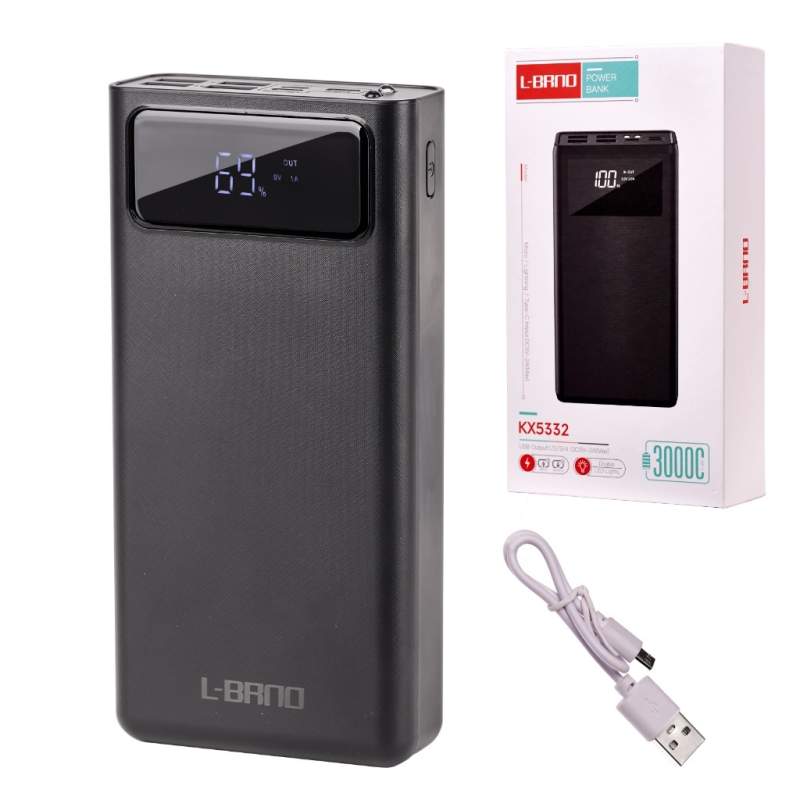 Power Bank 30000mAh with Fast Charging and Multiple Outputs