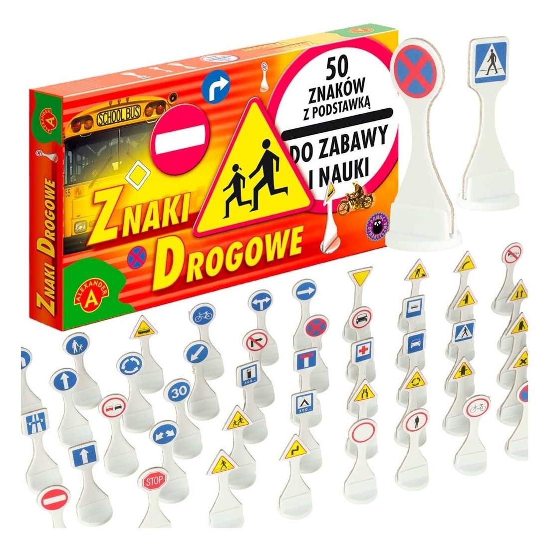 Miniature road signs for children, 101 pieces
