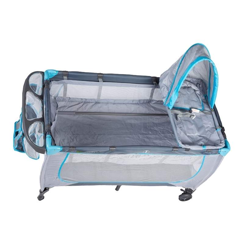 Travel cot with mosquito net, carry bag and LockGuard system