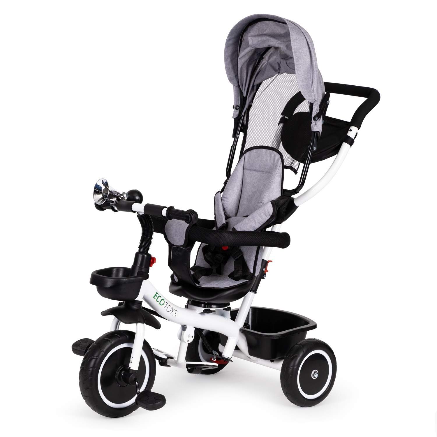 Tricycle for children 6m+, 360° seat, safe steel construction