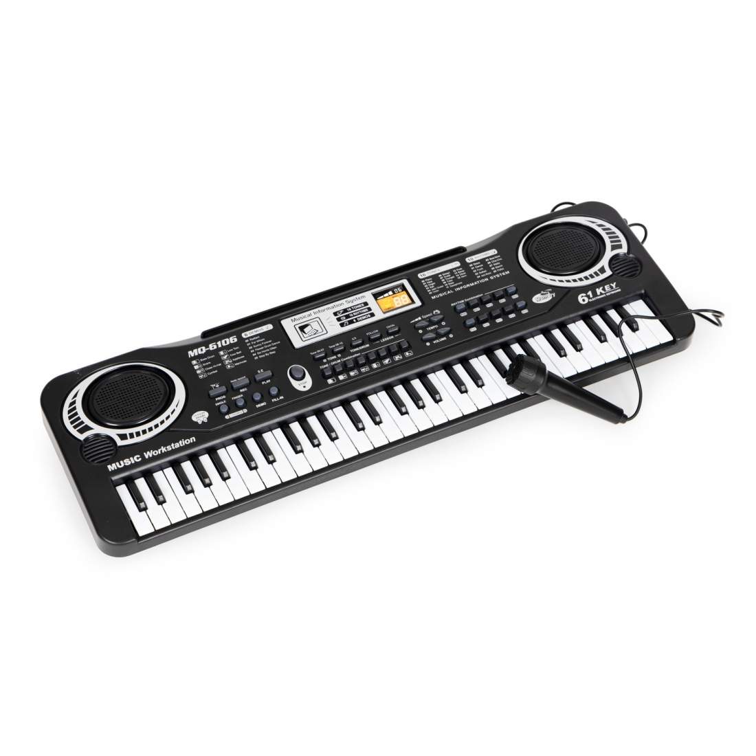 Child-friendly Keyboard with Microphone - 61 Keys, 16 Tones