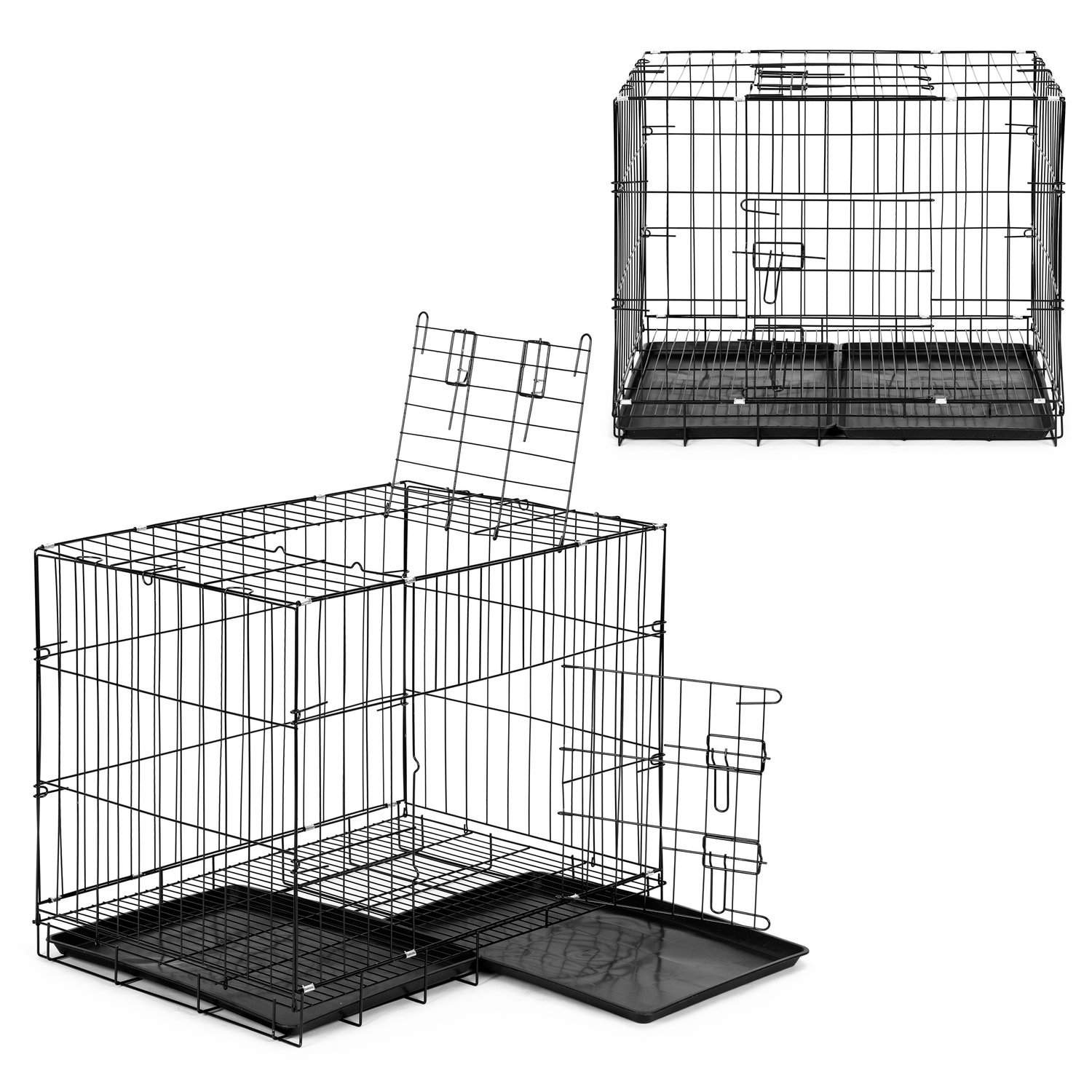 Safe and Stable Metal Pet Cage with Lock