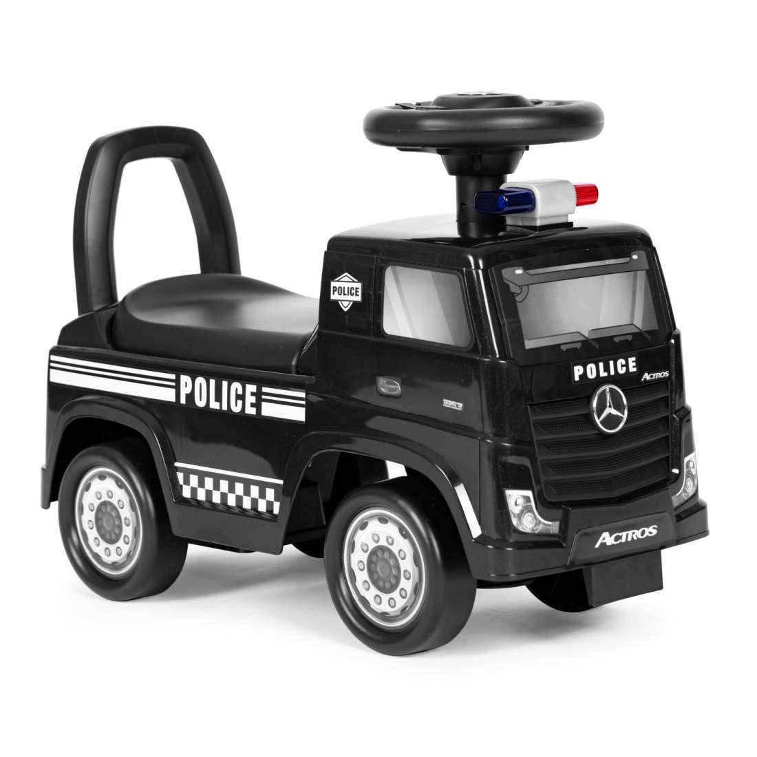Police car for children 2-6 years - Sound, Storage, Safety