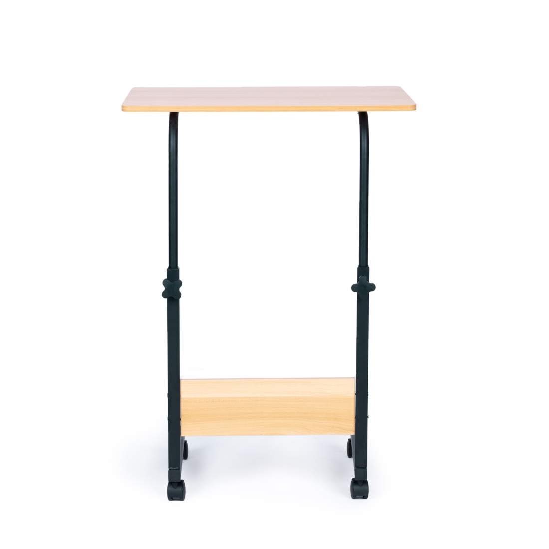 Raised and lowered mobile table with wheels and lock, MDF board
