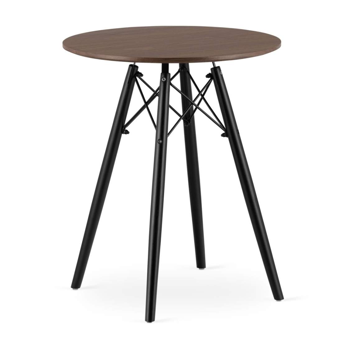 Round table 60 cm, Book legs, Matt ash color, Stable construction