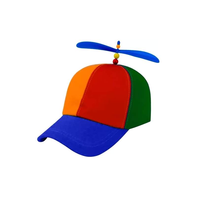 Adjustable Multicolor Baseball Cap with Propeller
