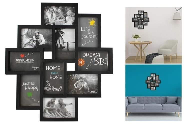 Multiframe Black for 10 Photos - Practical Decorative