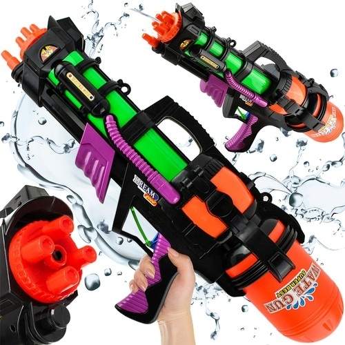Large Water Gun 60 cm with 1.25L Tank and 6m Range
