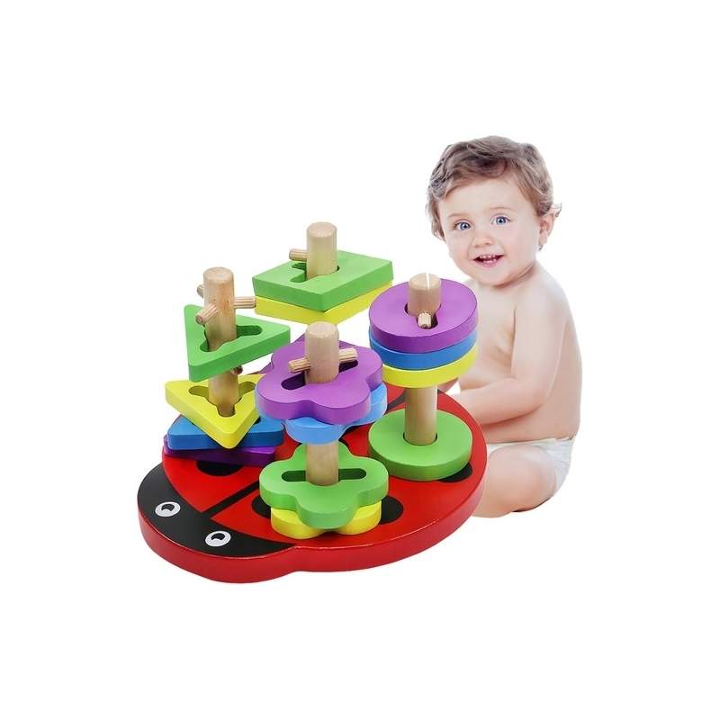 Wooden puzzle Ladybug - Motor skills & Imagination development