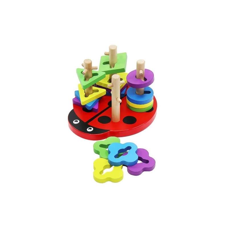 Wooden puzzle Ladybug - Motor skills & Imagination development