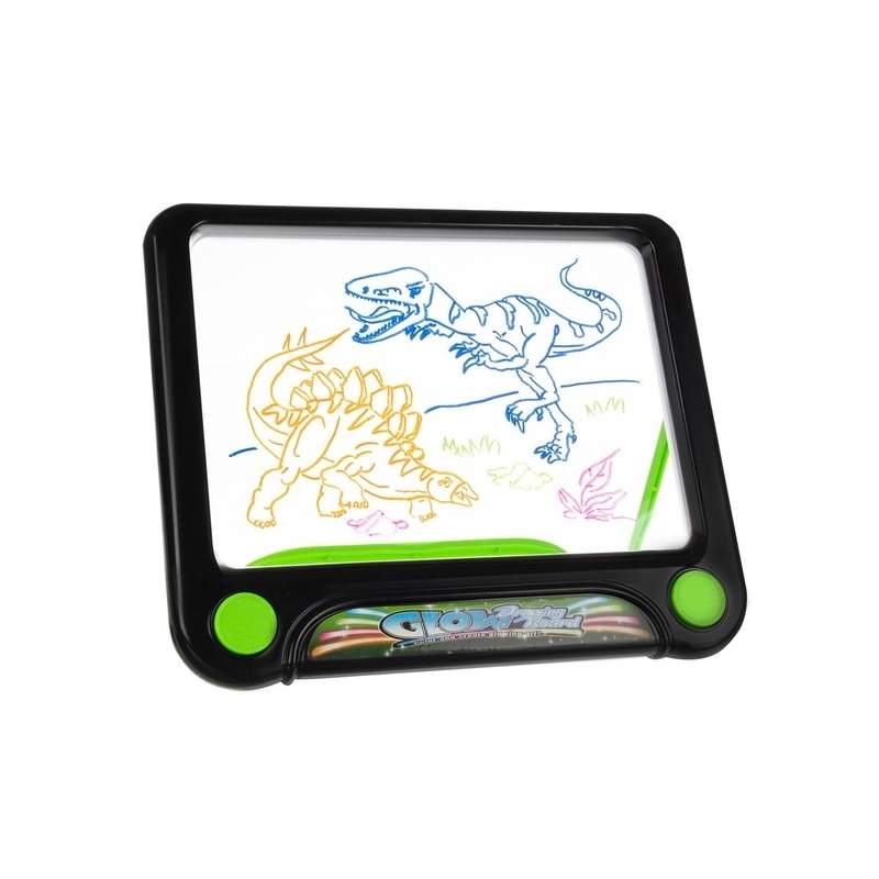 Fluorescent LED drawing board for children with templates