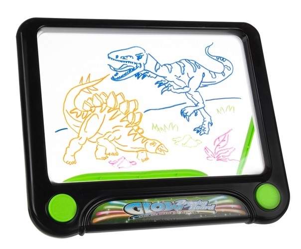 Fluorescent LED drawing board for children with templates