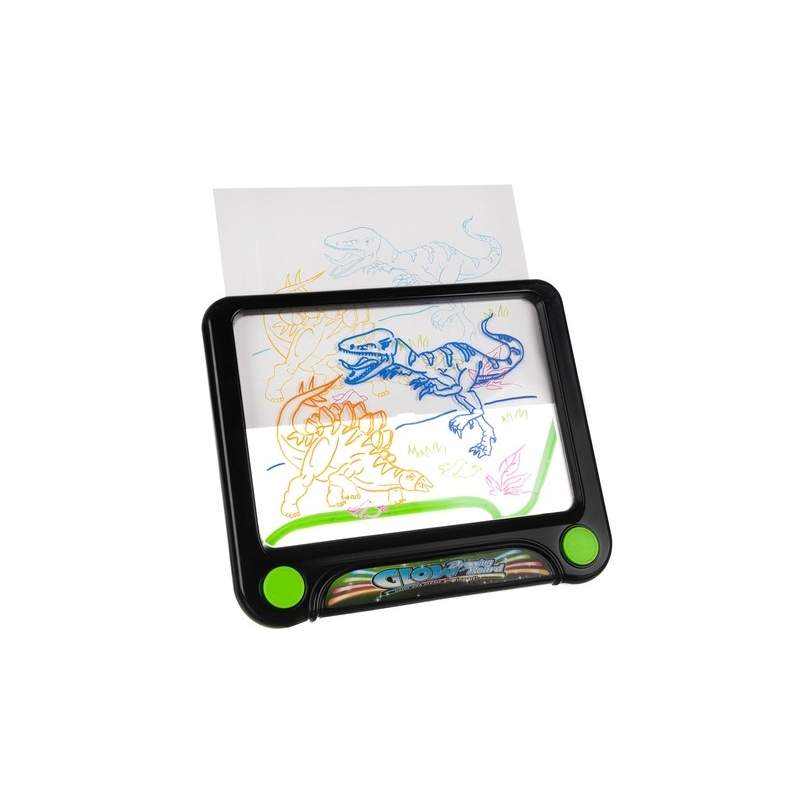 Fluorescent LED drawing board for children with templates