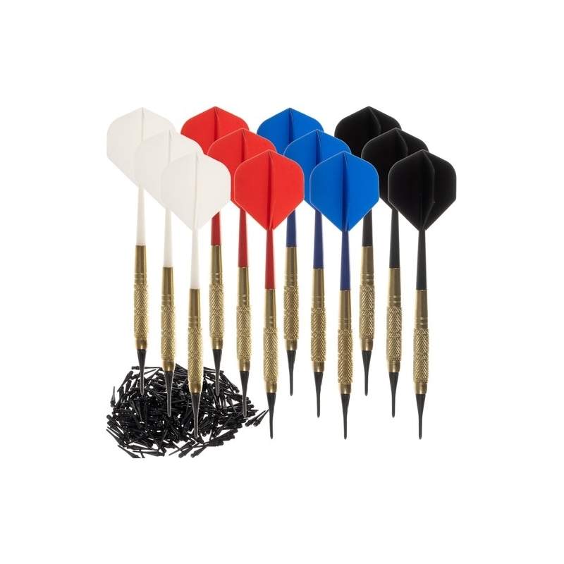 Dartsæt: 12 Dart + 200 tips Begynder