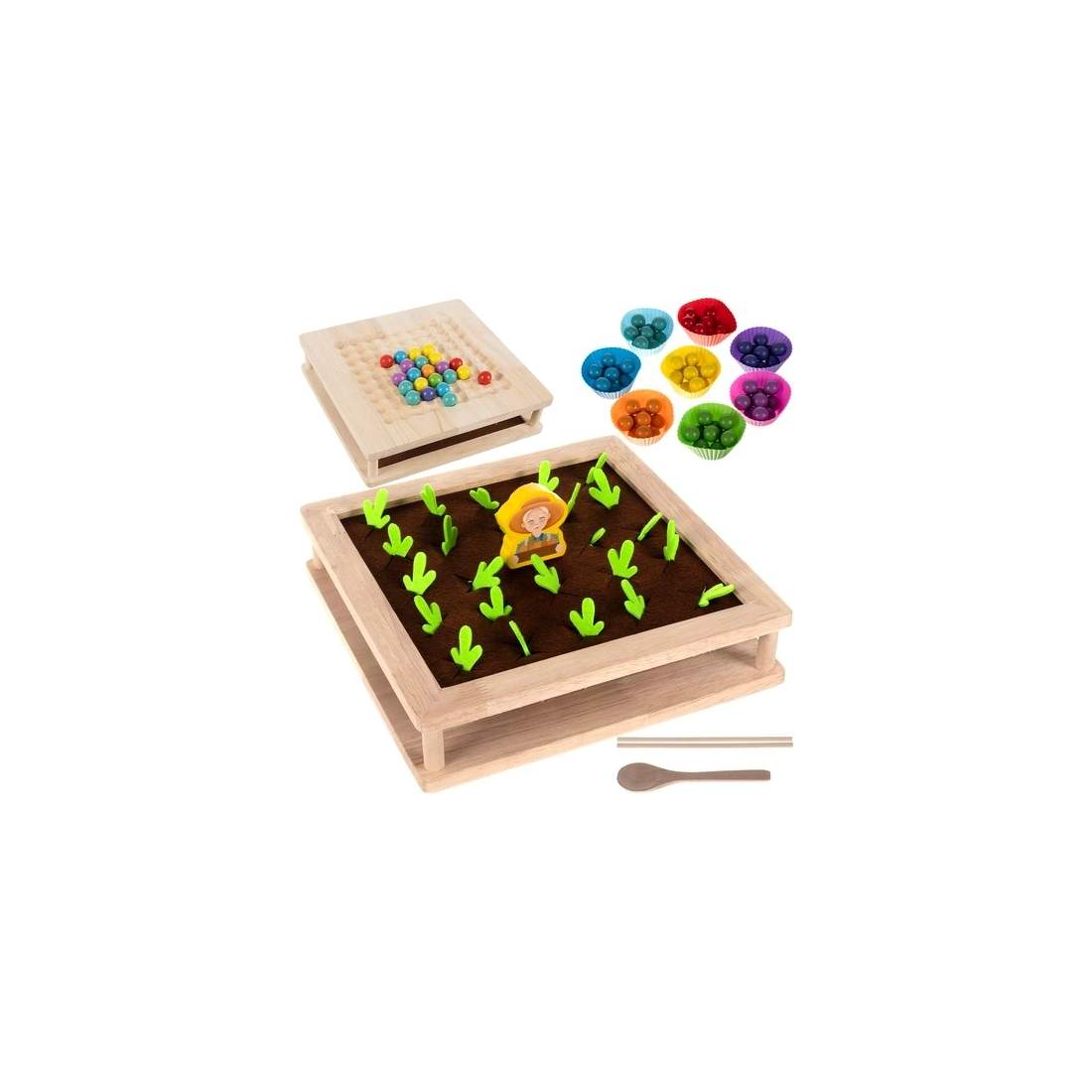 Puinen peli 2-in-1: Bubble Shooter & Memory Farm
