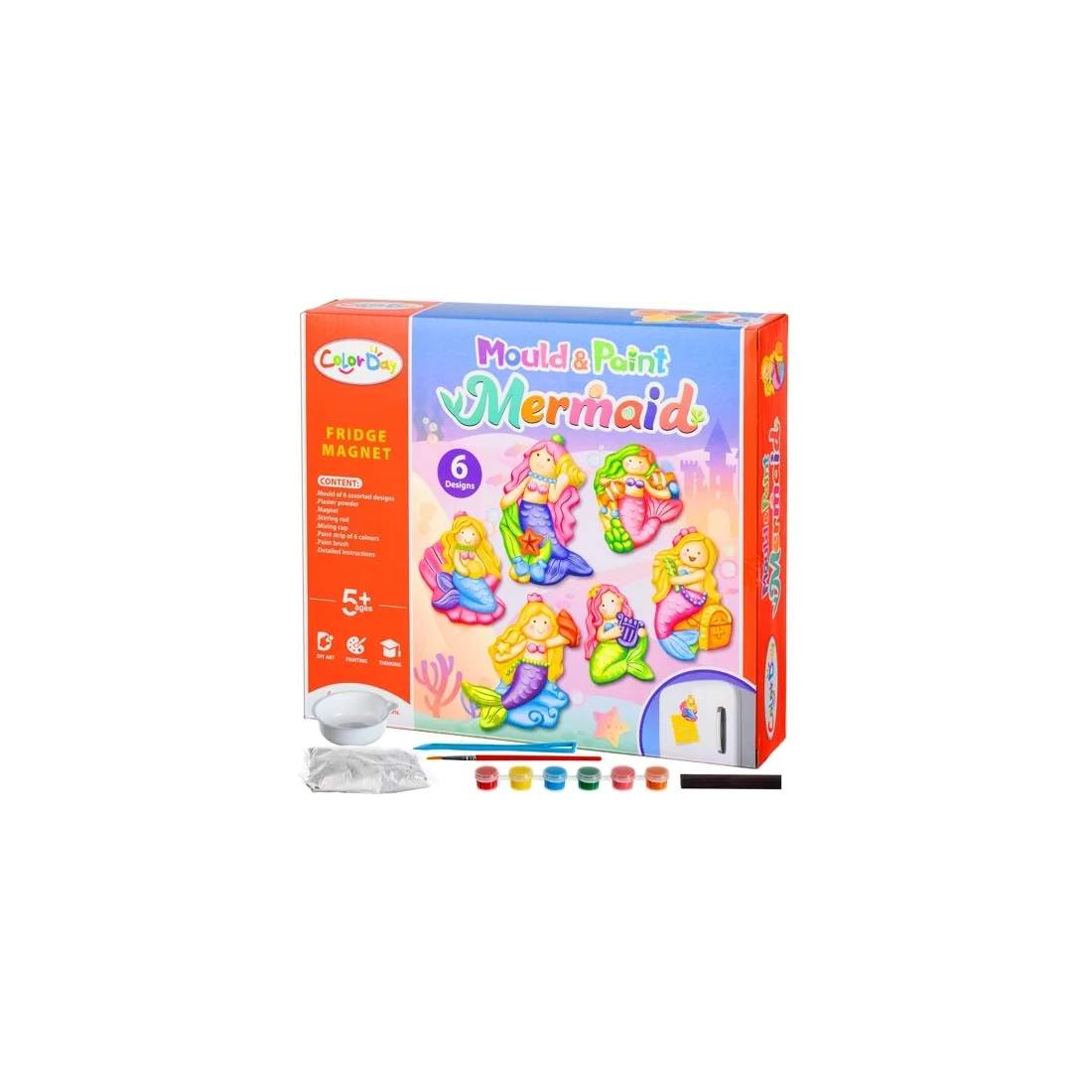 DIY Mermaid Magnets with Colors