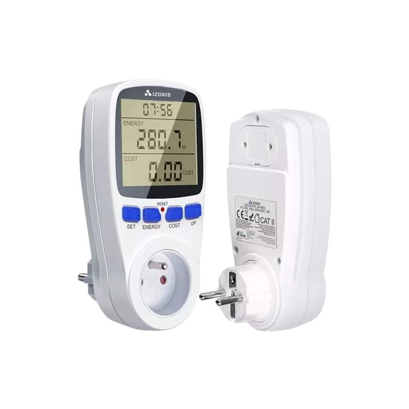 Energy meter with display and overload alarm