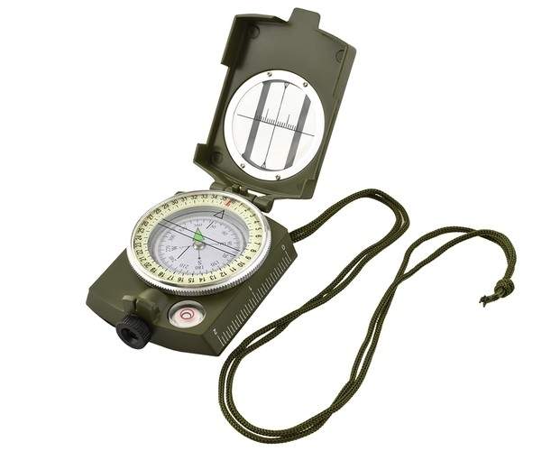 Military Compass with Rotating Limb and Fluorescent Needle
