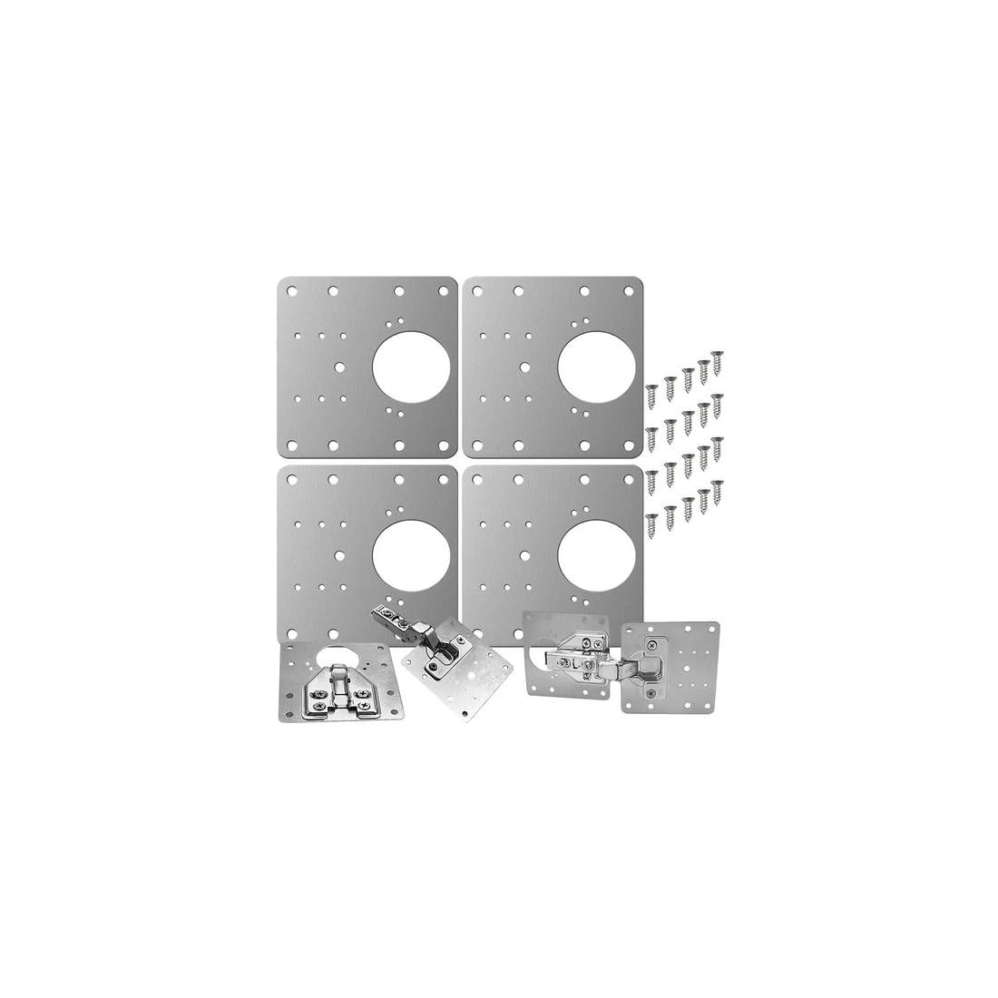 Furniture repair plates 4-pack Stainless Steel