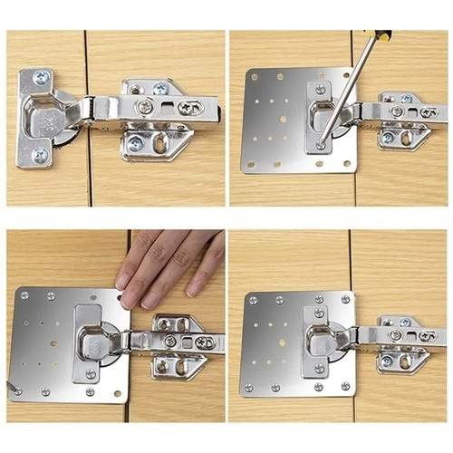 Furniture repair plates 4-pack Stainless Steel