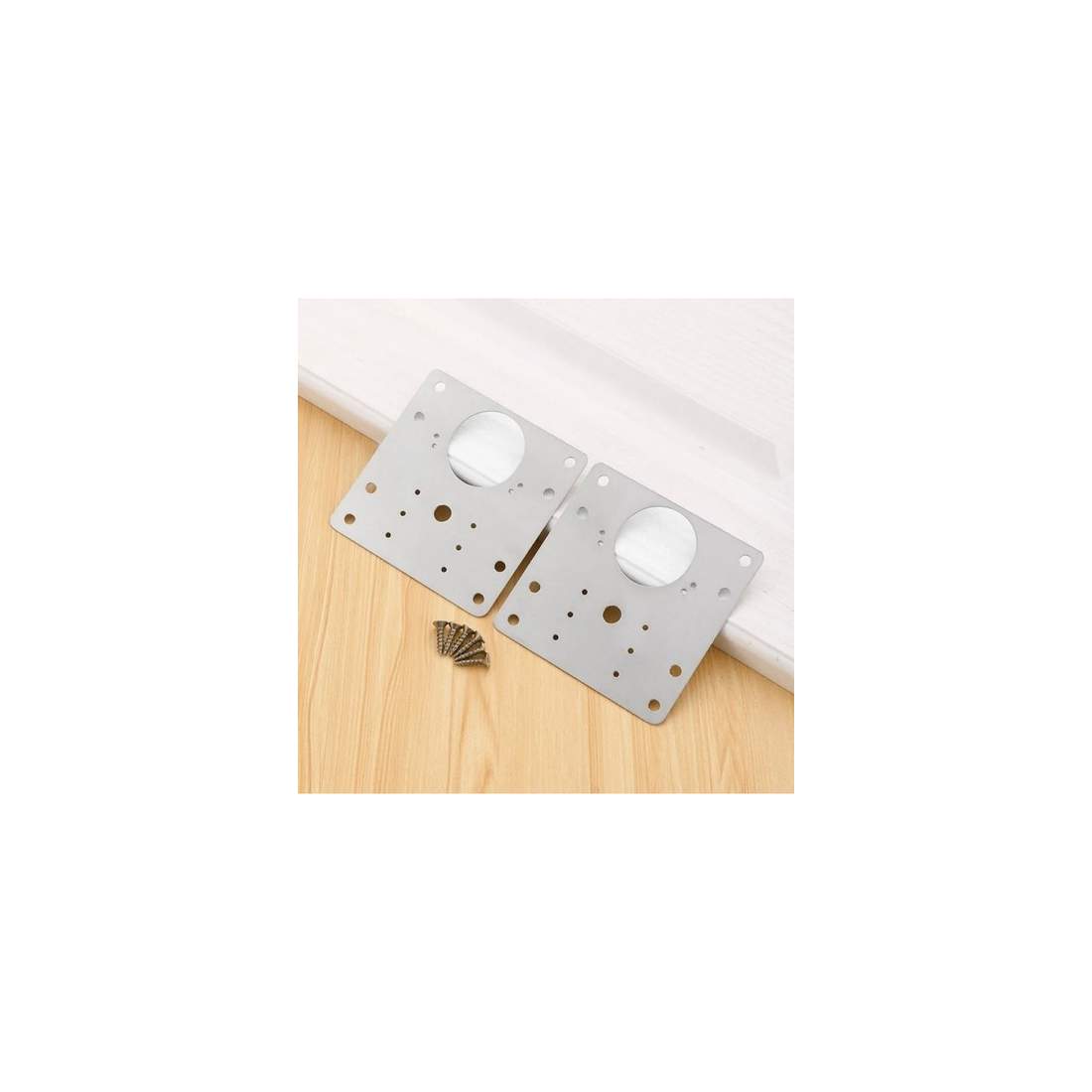 Furniture repair plates 4-pack Stainless Steel