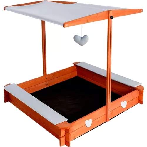 Adjustable Sandbox with Roof - Sun and Rain Protection
