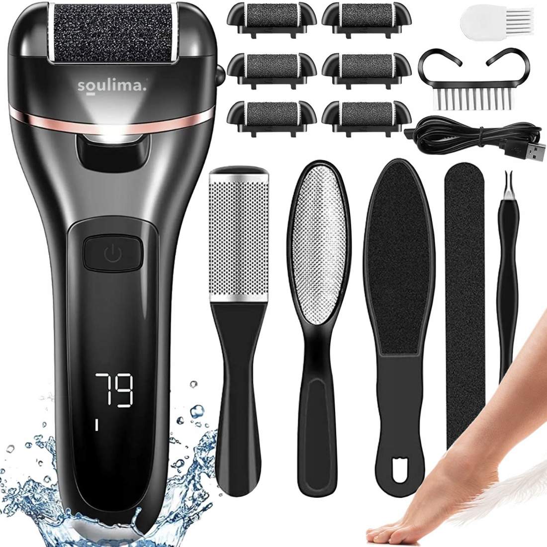 Electric foot file for soft feet