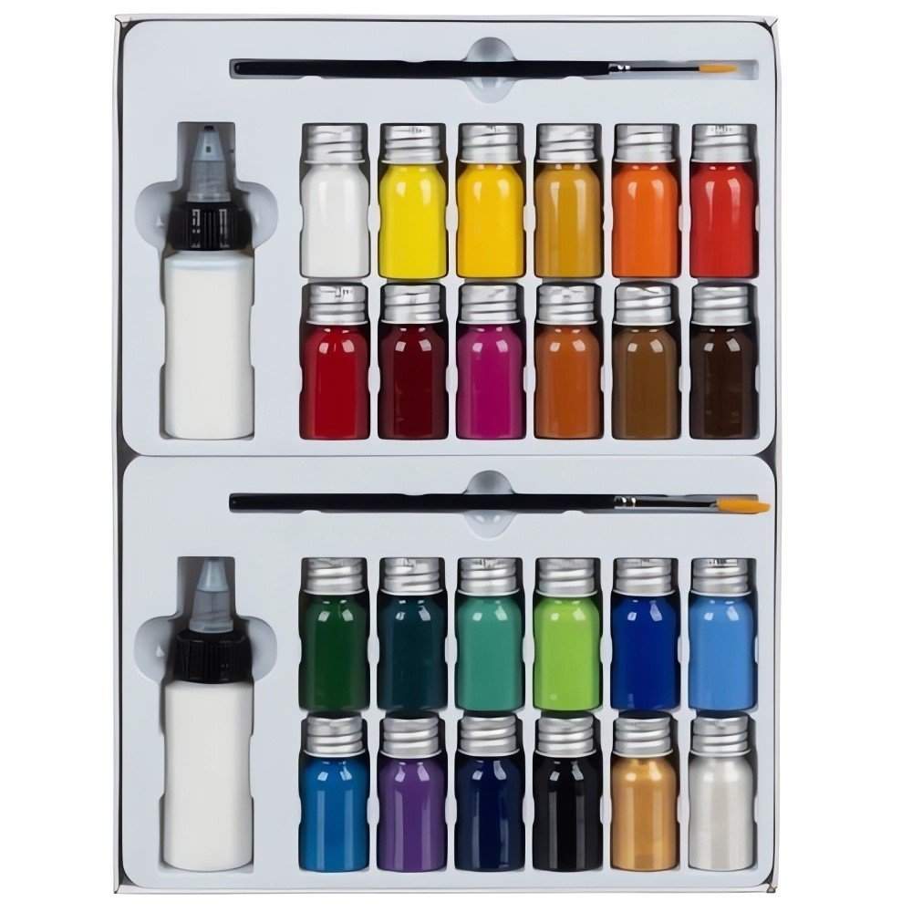 Fabric paints 24-pack 10ml