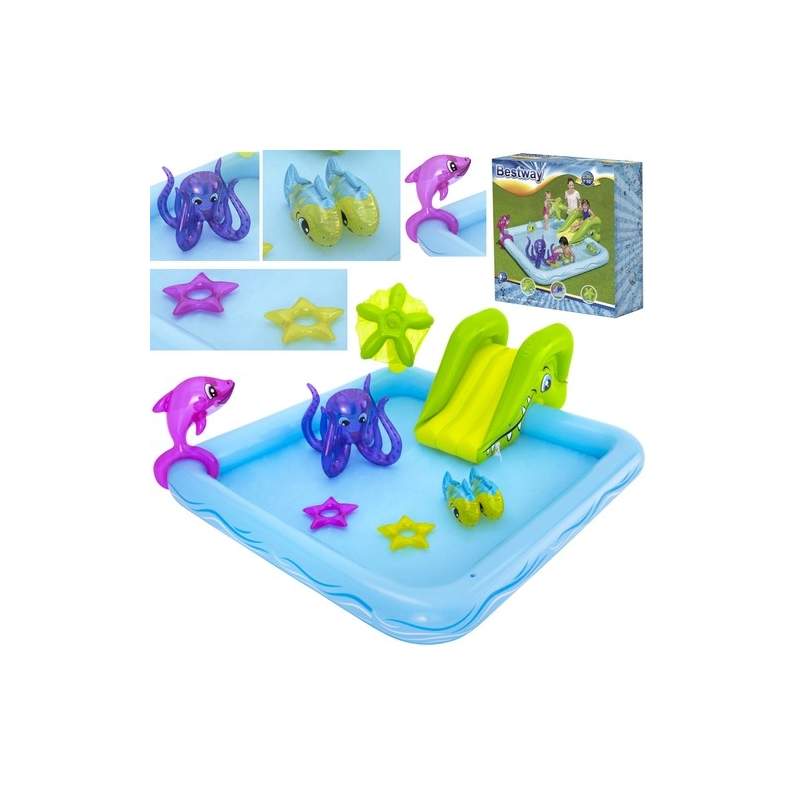 Water playground with aquarium design for children