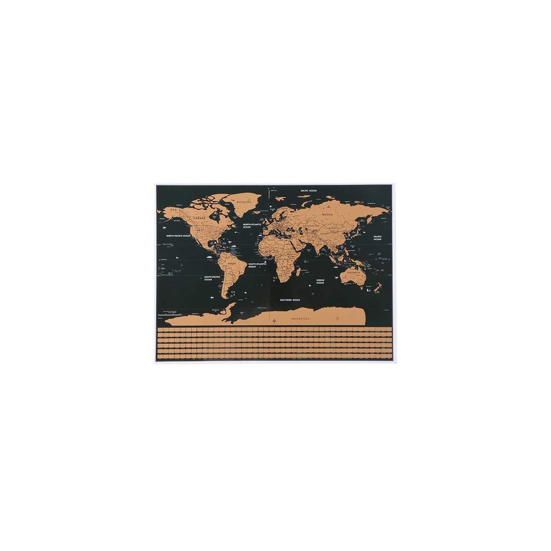 Scratch Map World with Flags and Accessories