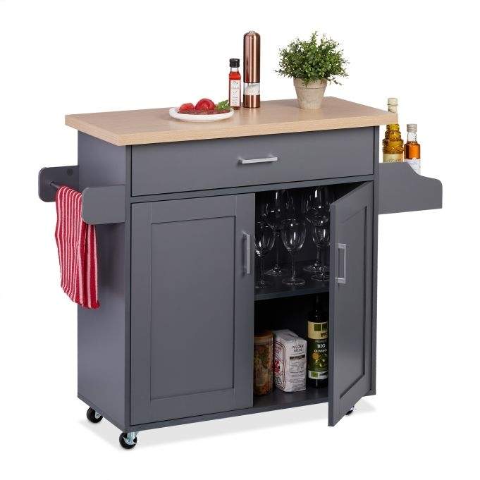Kitchen trolley with worktop