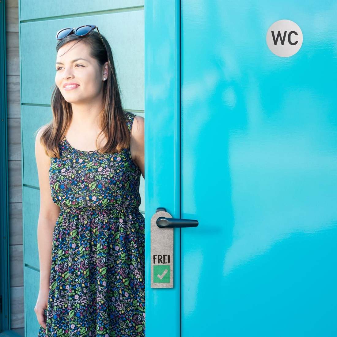 sæt med 4 selvklæbende WC skilte