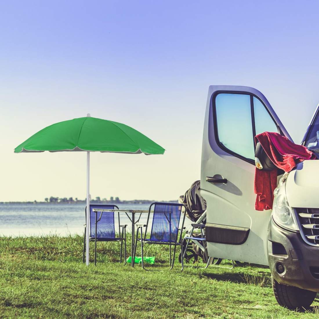 Green parasol 160 cm