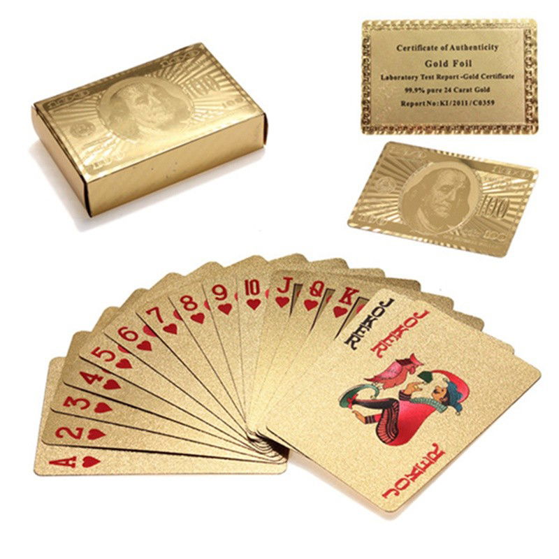 Playing Cards - Card Deck of 24K Gold Plating, Dollar
