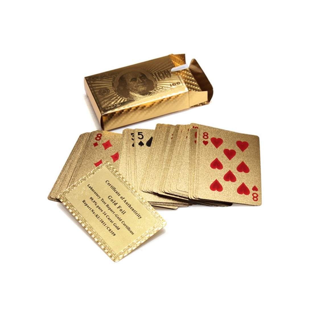 Pelikortit - Korttipakka 24K Kultapinnoitteella, Dollar