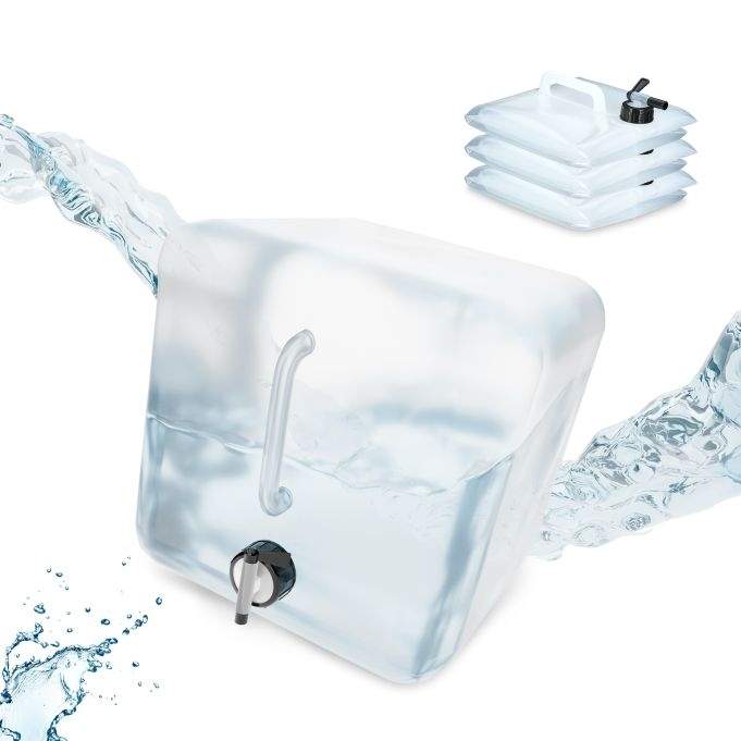 Foldable water container with 4 containers