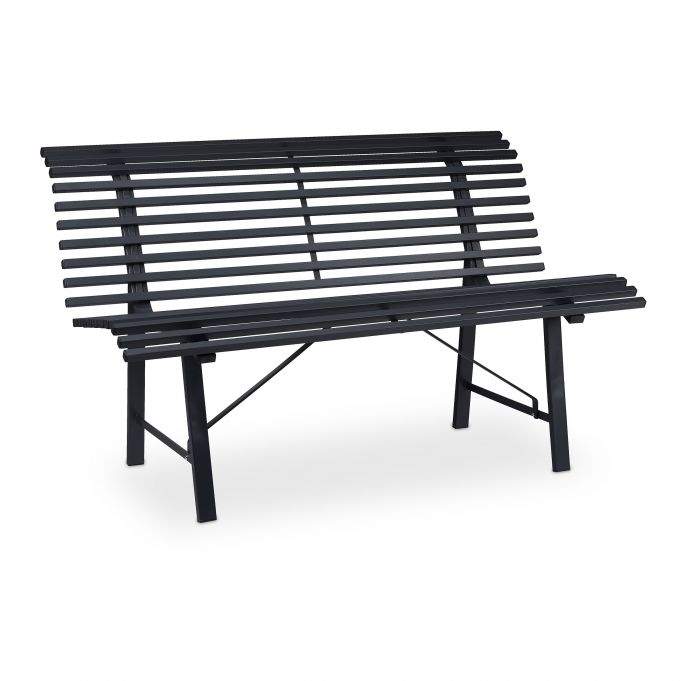 Garden bench in steel, anthracite