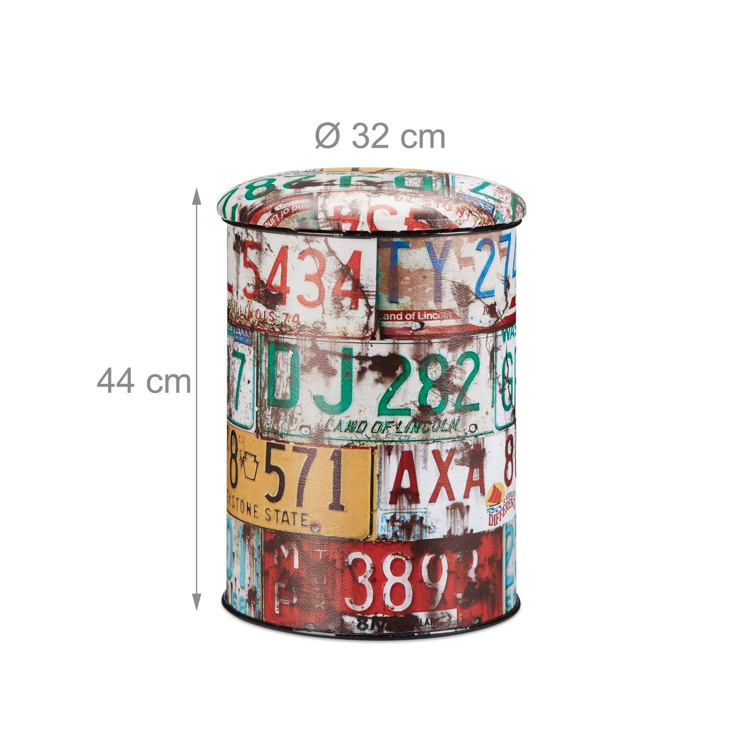 Retro storage pallet with motif