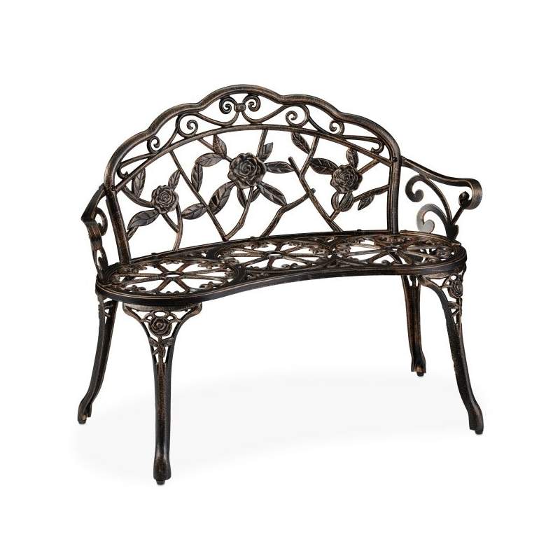 Garden bench with roses